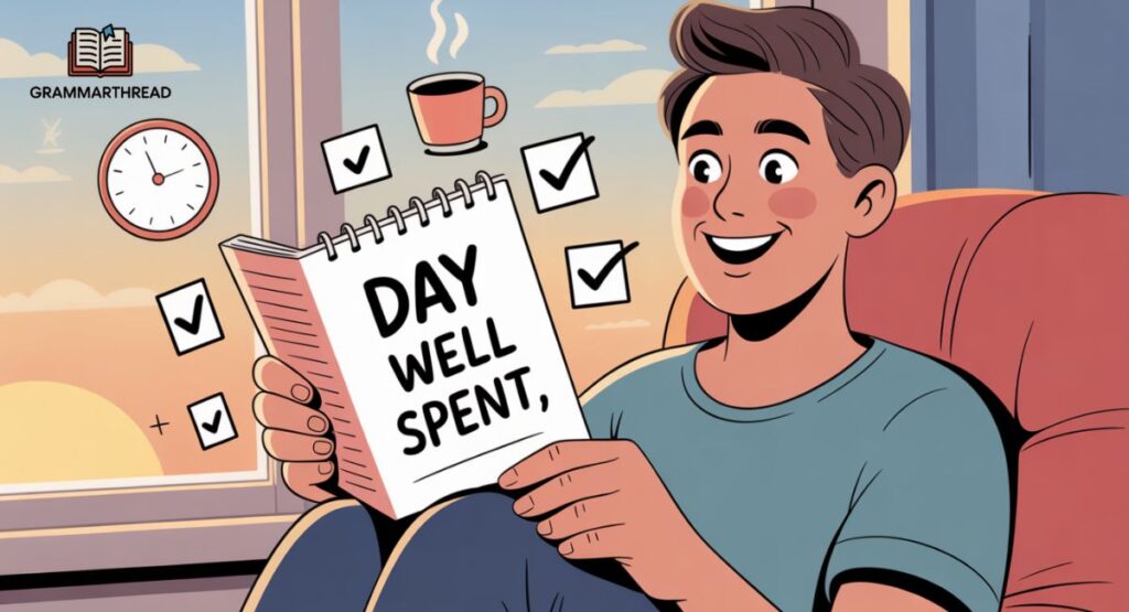 Is It Correct to Say “Day Well Spent” Meaning