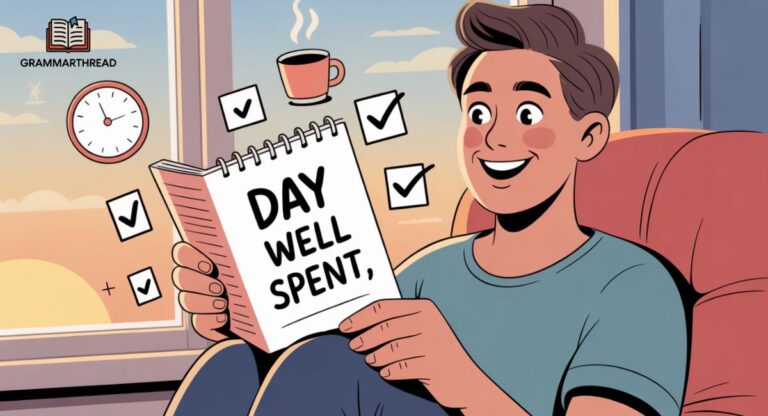 Is It Correct to Say “Day Well Spent” Meaning